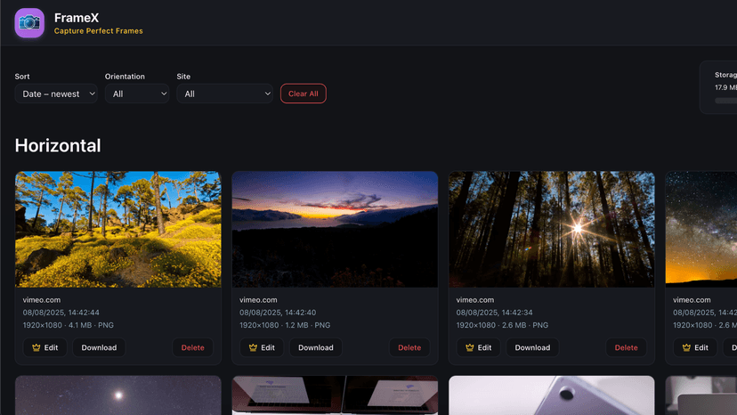 FrameX - Screenshot Any Video Without Black Screen | Chrome Extension